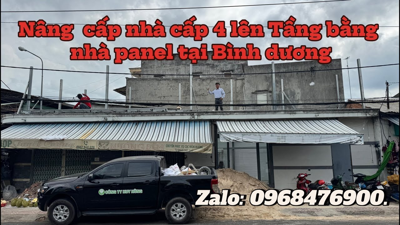 Thi công nâng cấp nhà cấp 4 lên tầng bằng nhà panel tại Bình Dương ...