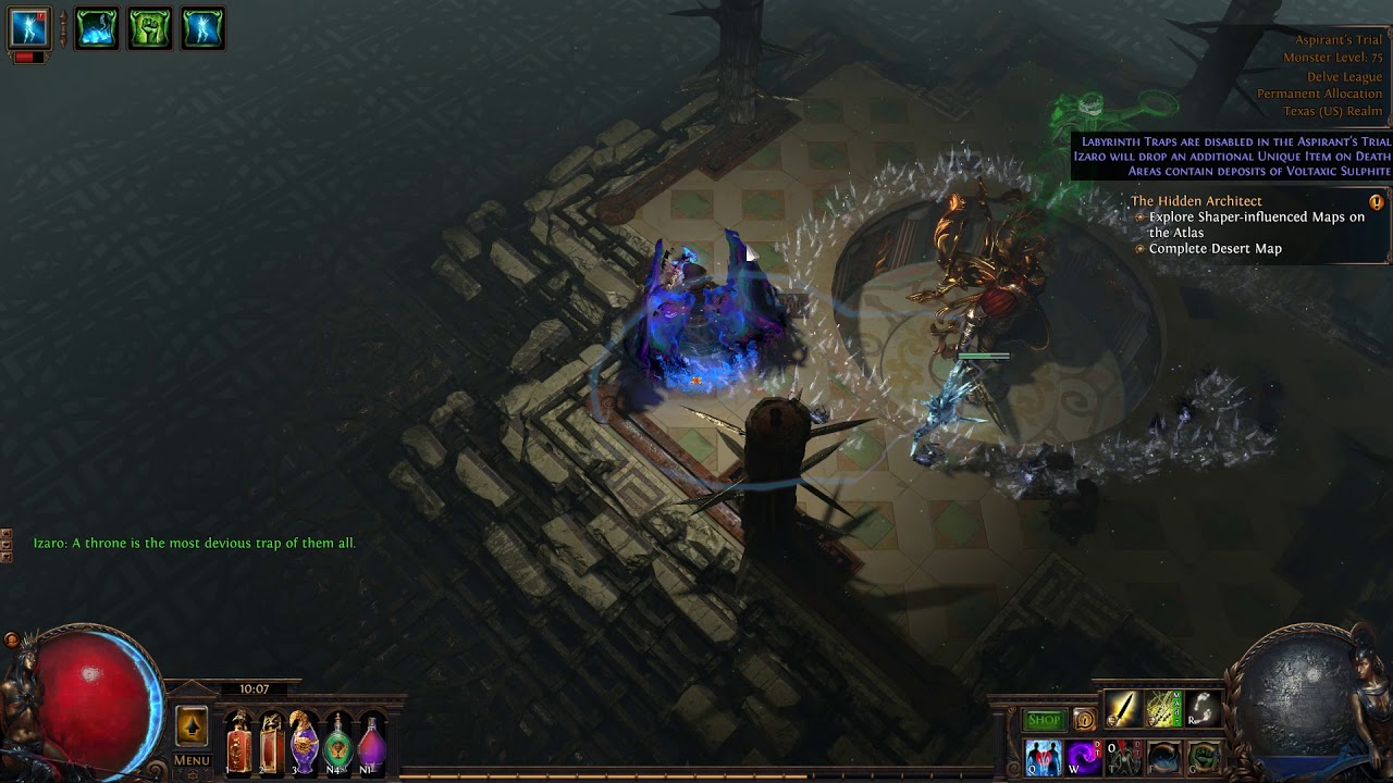 Uber Izaro kill Toxic rain style! (PC-Path of Exile) - YouTube