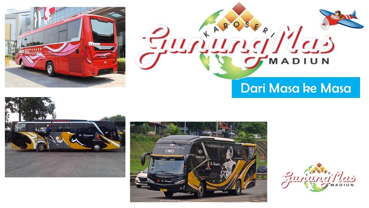 Karoseri bus Gunung Mas dari masa ke masa - YouTube
