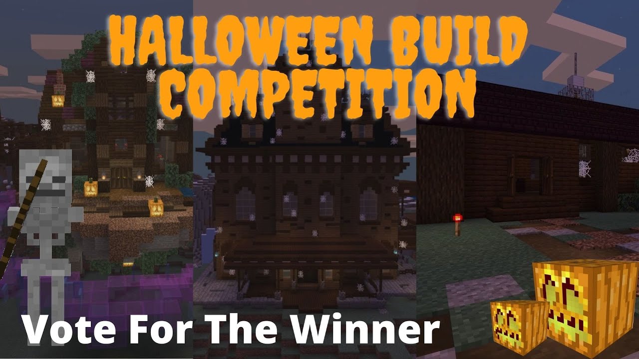 Minecraft Halloween Build Competition - Vote For the Winner - YouTube
