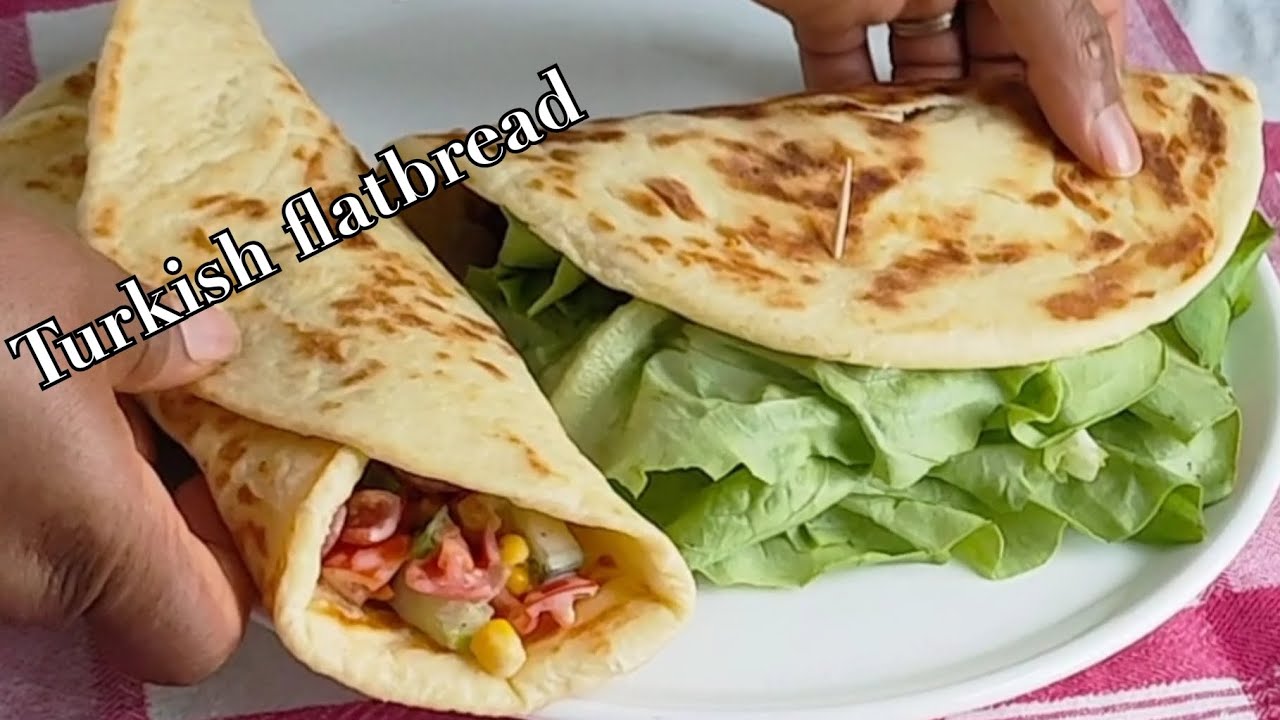 Fluffy and Soft Turkish flatbread! Fry pan bread! 5 Minutes Ready ...