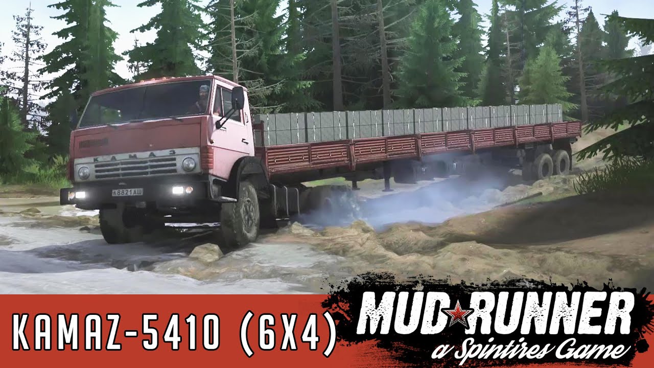 Old russian Kamaz 5410, semi-trailer truck - YouTube