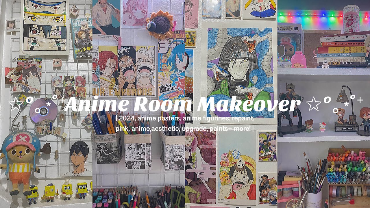 Anime Room Makeover 🌷| 2024, anime posters, figurines, upgrade ...