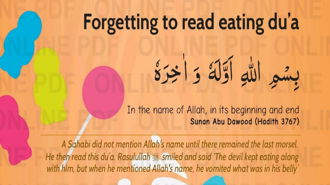 Dua during eating | Learn Duas Studio - YouTube