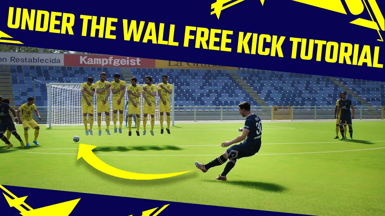 Efootball 2023 Under The Wall Free Kick Tutorial Youtube