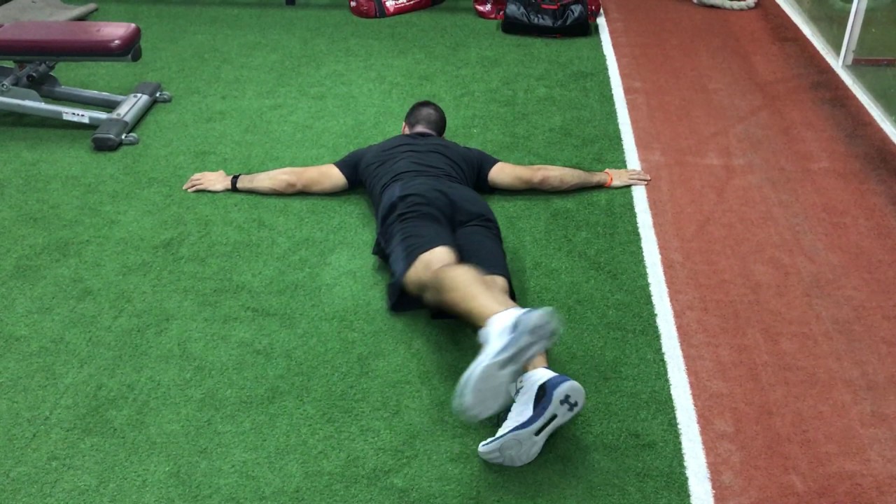 reverse scorpion stretch PTC - YouTube