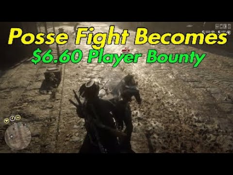 Posse Fight Becomes $6.60 Player Bounty RDR2 Online - YouTube