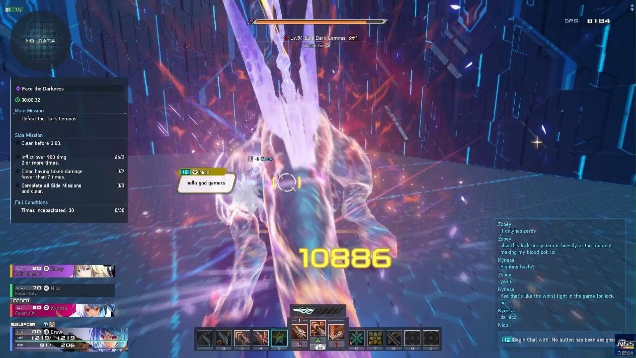 PSO2:NGS - BO/SL vs Dark Lygma Face The Darkness ARKS Record (3:50 ...