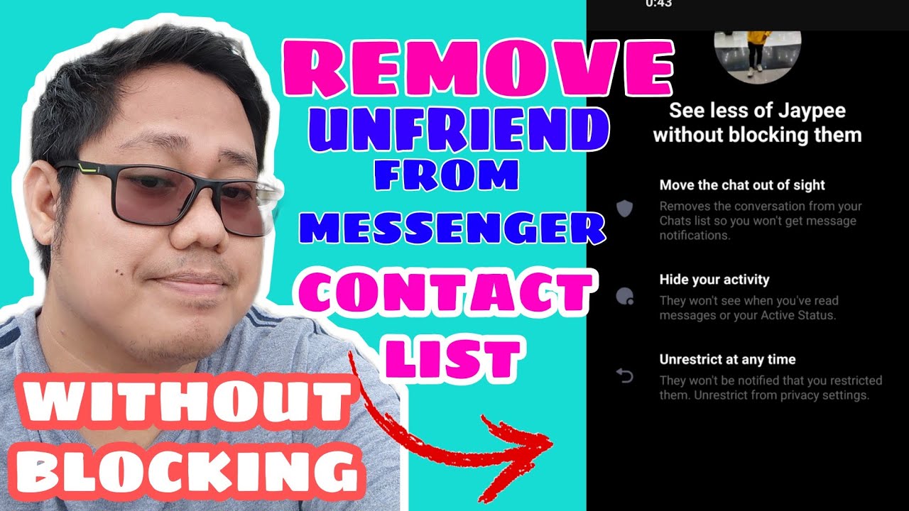 HOW TO REMOVE UNFRIEND OR UNKNOWN PEOPLE FROM MESSENGER CONTACT LIST ...