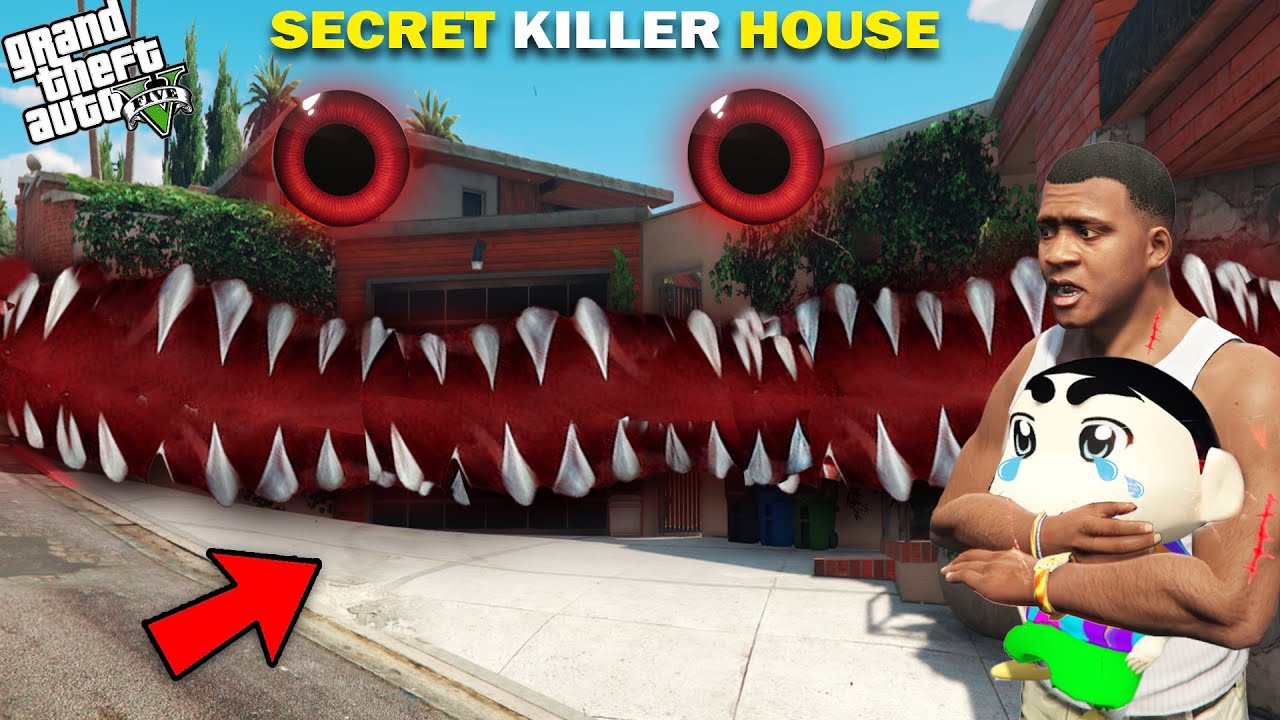 GTA 5 : Franklin Shinchan & Pinchan Trapped In The KILLER House GTA 5 ...