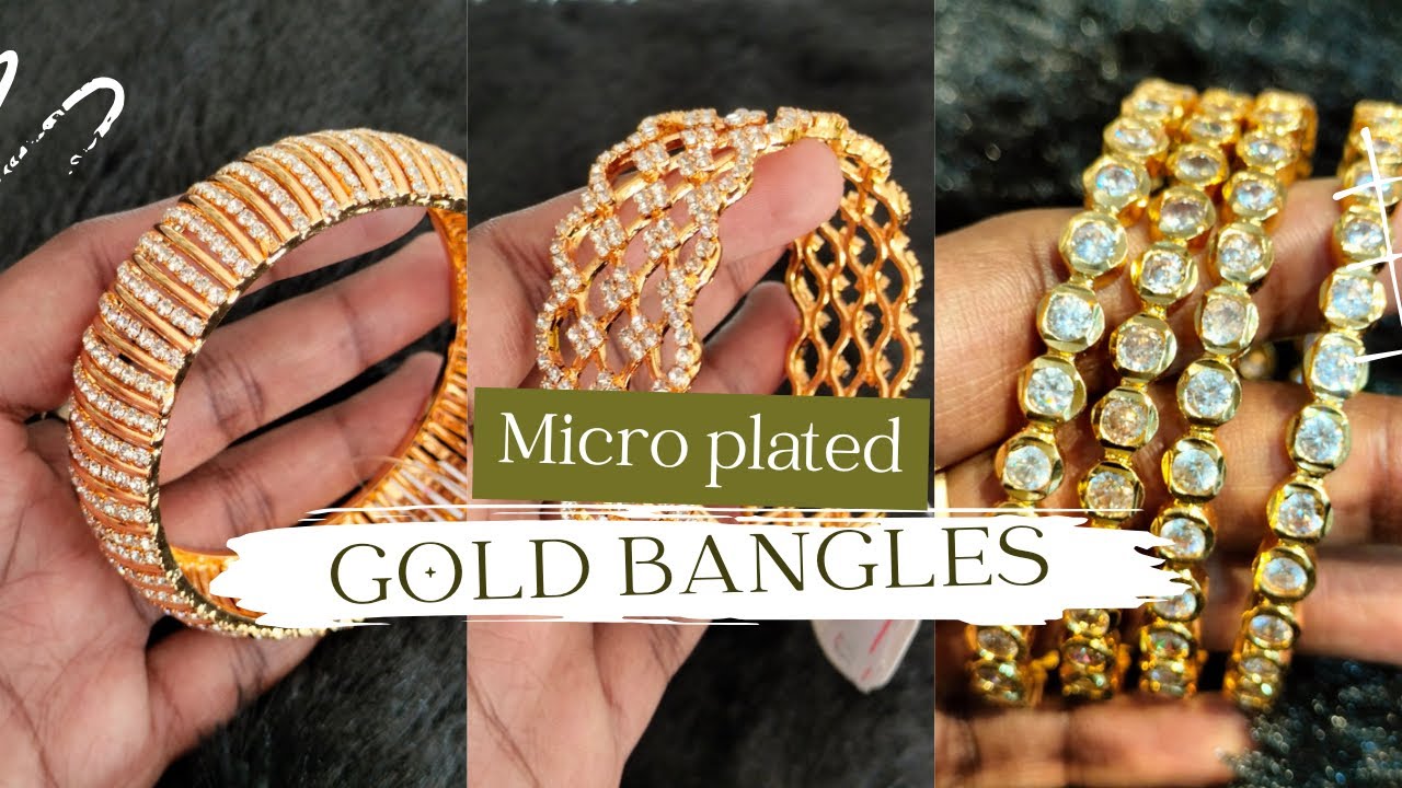Micro plated gold bangles collections 😍DM7358336603 for orders n ...