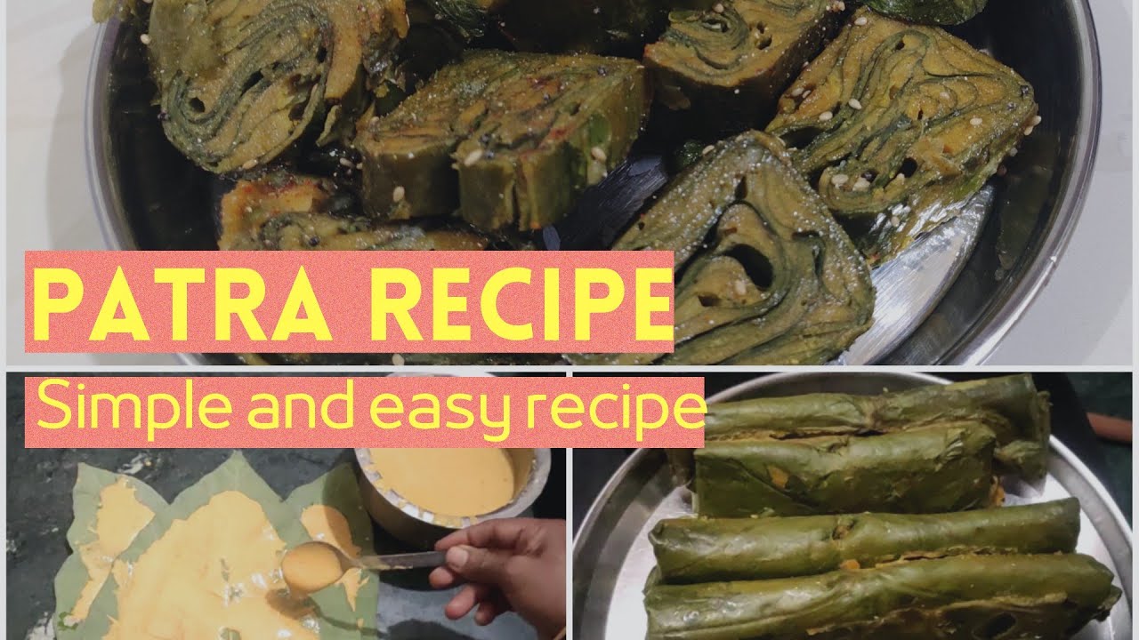 Patra Recipe | Traditional Gujarati Patra | Snacks Recipe | Besan Patra ...