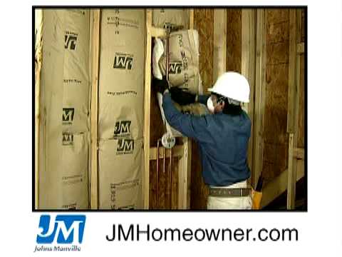 Installing Insulation Around Wires and Plumbing - YouTube