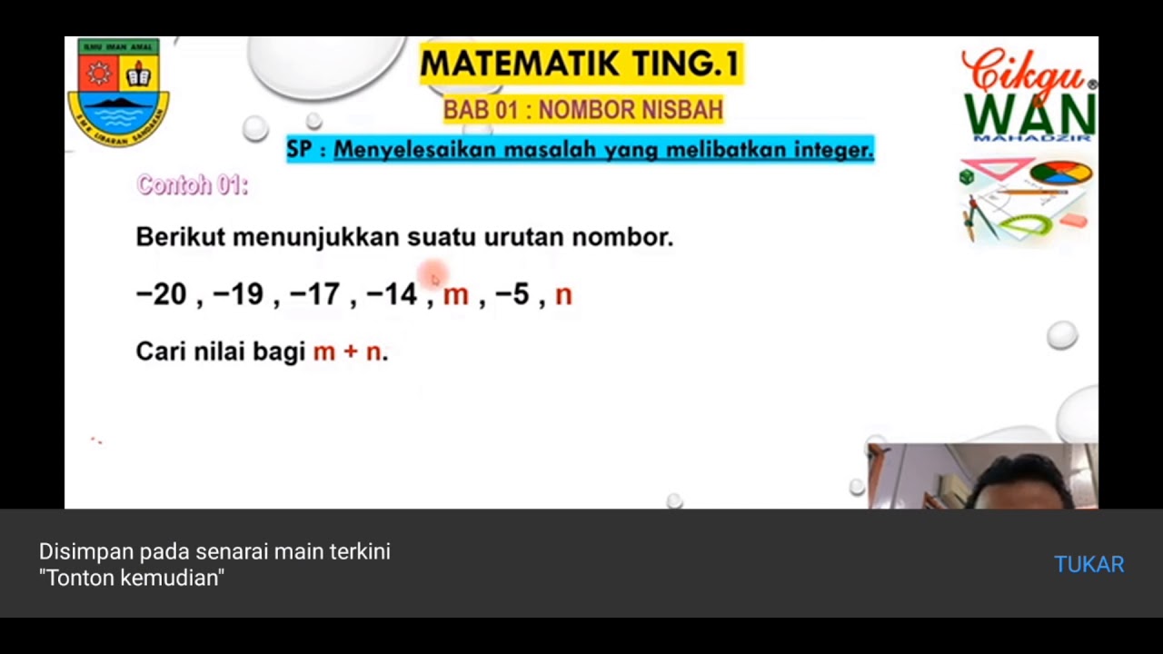 [NOMBOR NISBAH] contoh 1#matematik - YouTube