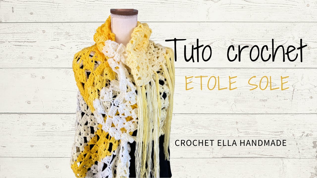 Tuto Crochet étole Sole 🌞 - YouTube