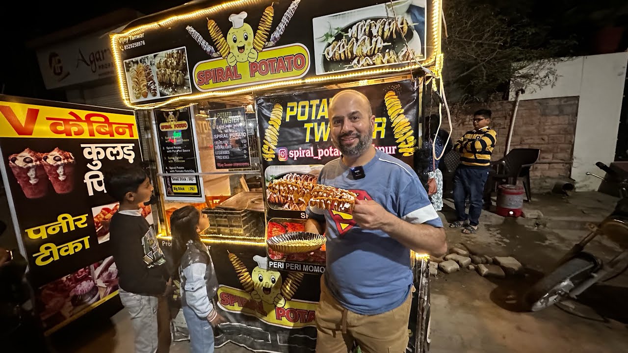 Jodhpur’s Best Kurkure Jumbo Twister Potato Rs 70/- | Street Food India ...