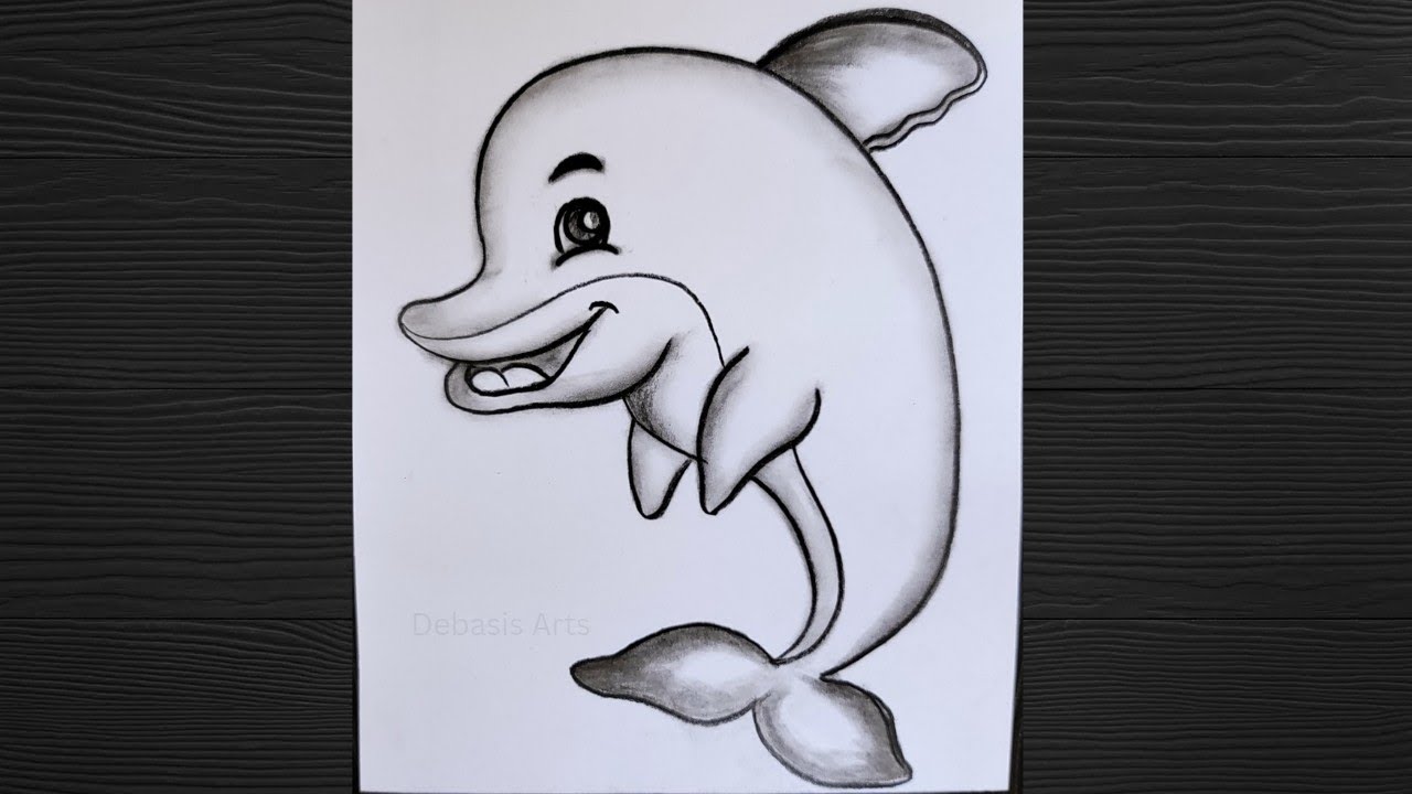 How to Draw a Dolphin Step by Step | Easy Drawing for Beginners - YouTube