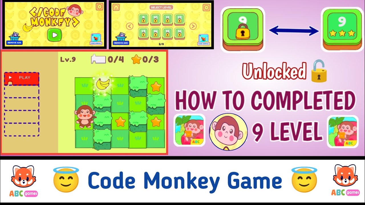 code Monkey Game me nine level completed kaise kare | How to complete ...