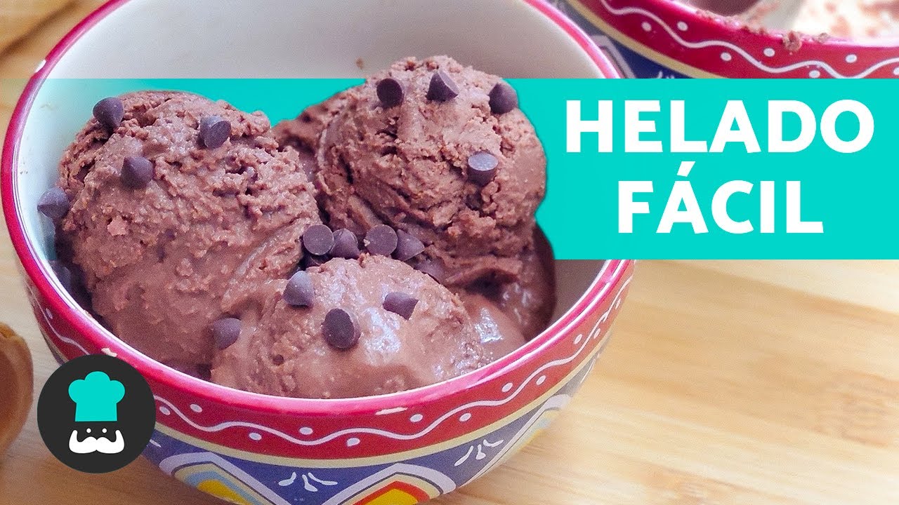 HELADO de CHOCOLATE con 2 Ingredientes 🍫 | Postres Fáciles y Rápidos ...