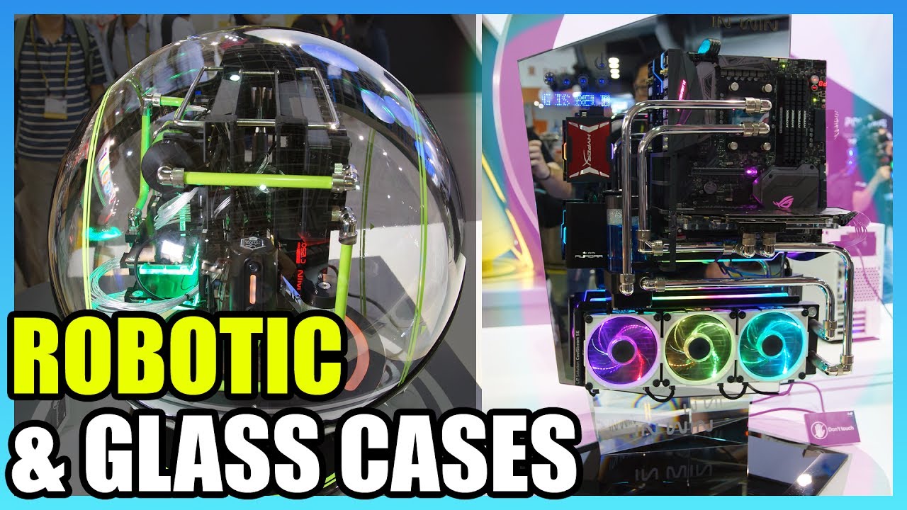Robot PC Case, Crystal & Mirror Test Bench by In Win - YouTube