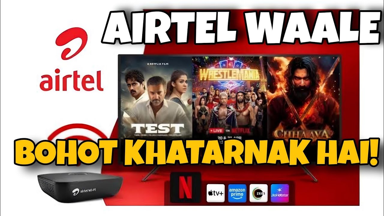 Airtel Fiber Netflix Plan🔥: Plan Starting From ₹999, Airtel IPTV+Fiber+OTT Bundle - YouTube