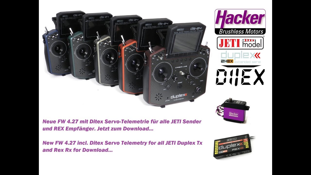 Hacker / JETI Ditex Servo-Telemetrie - YouTube