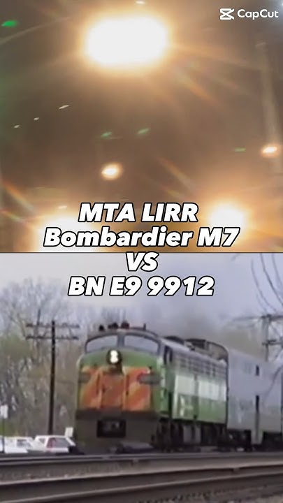 LIRR M7 VS BN E9 9912 #longislandrailroad #m7 #7777 #burlingtonnorthern #9912 - YouTube