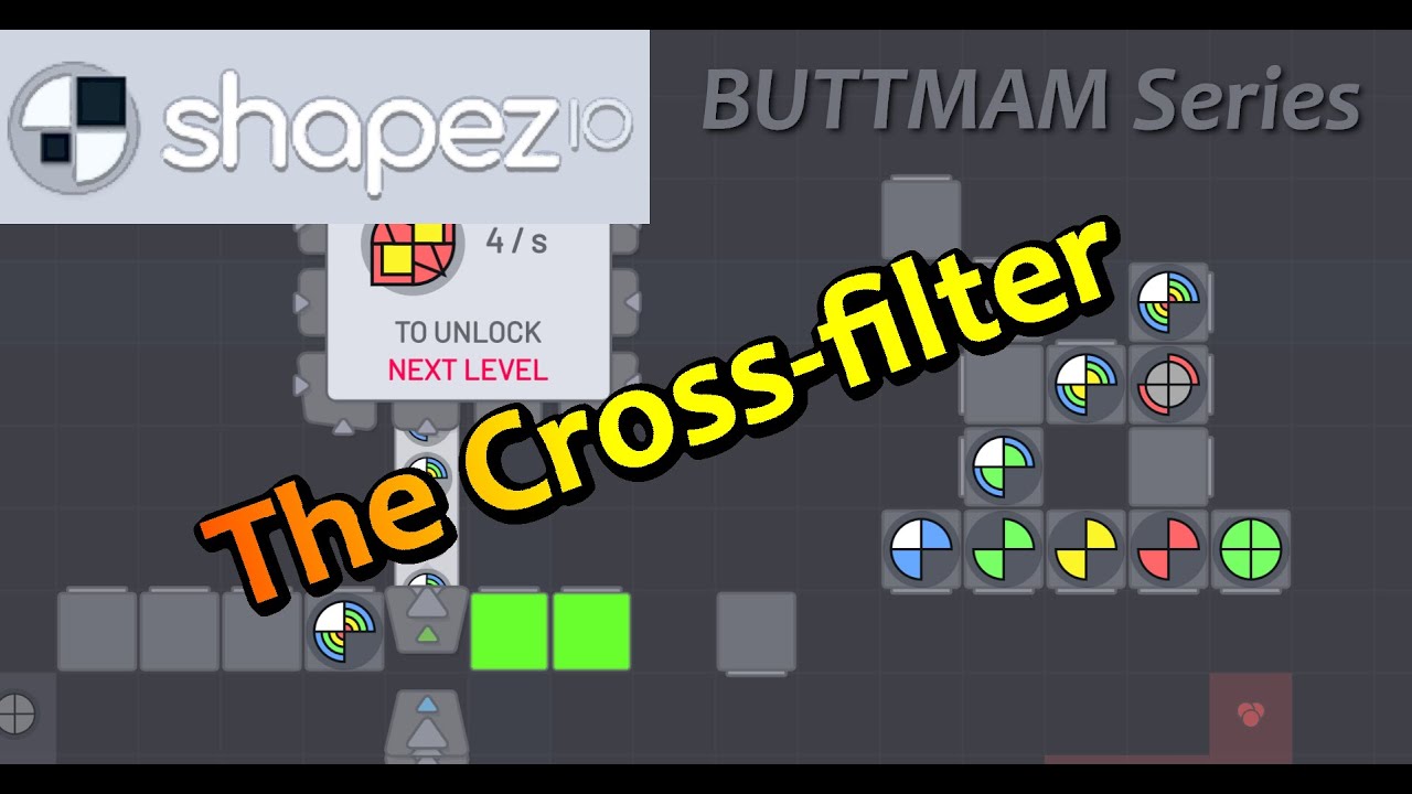 Shapez.io - BUTTMAM Series Pt. 9 - Presenting: the cross-filter! - YouTube
