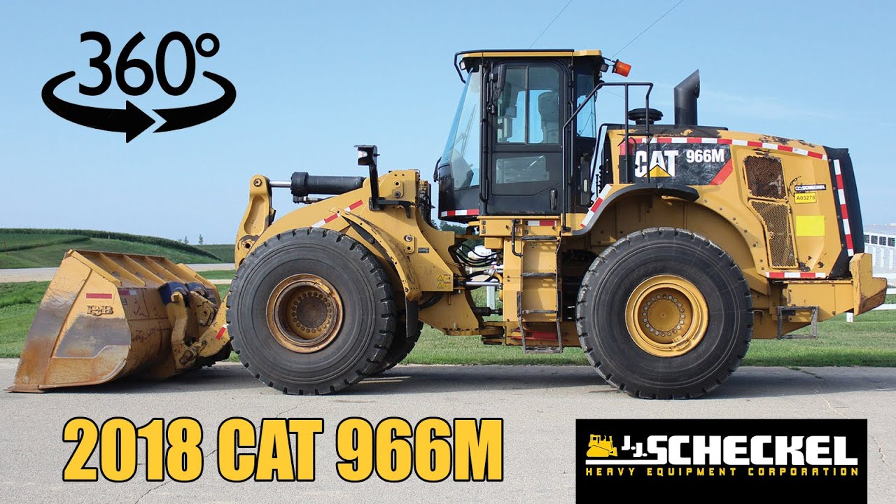 2018 Cat 966M, Wheel Loader, A03278, 360 - YouTube