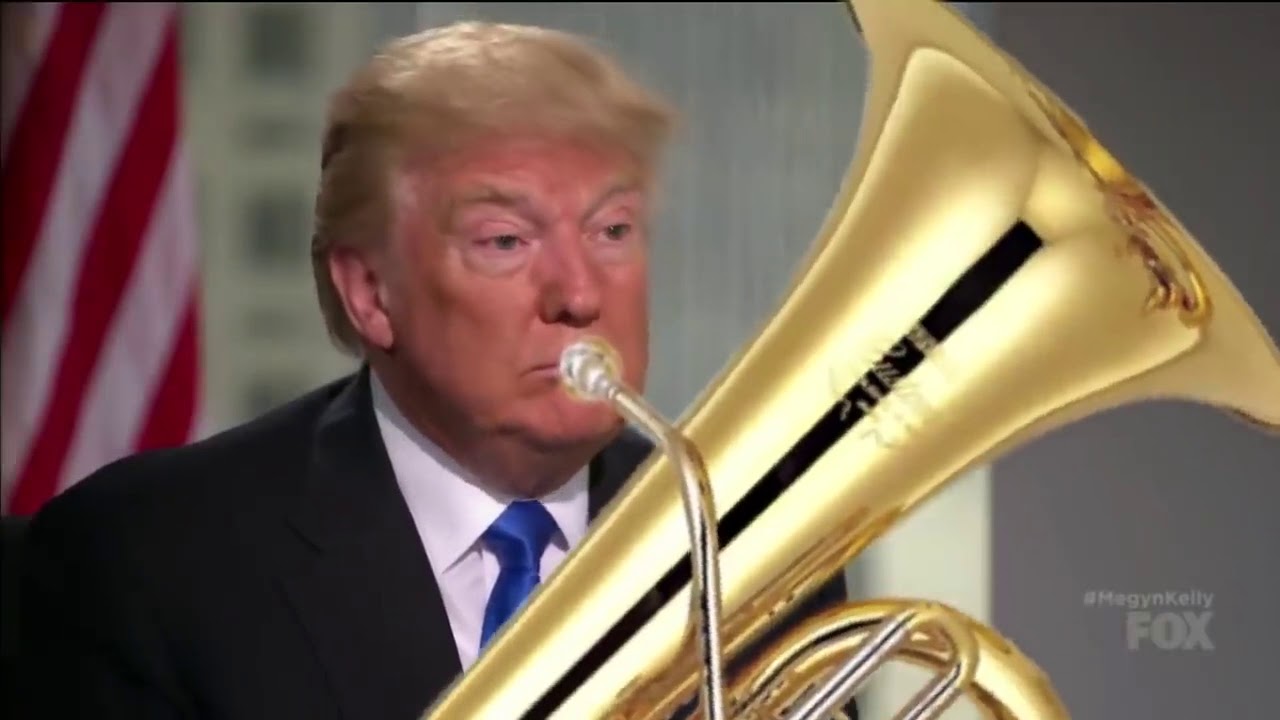 Donald Trump tocando trompeta xd - YouTube