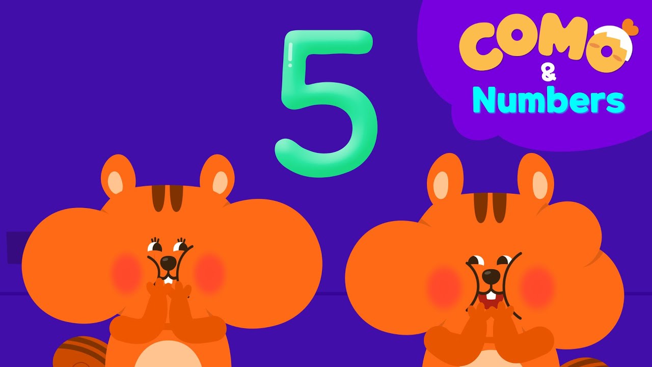 Como and Numbers | Kid's Math | 2+3=5 with Squirrel! | Numbers 1-5 ...