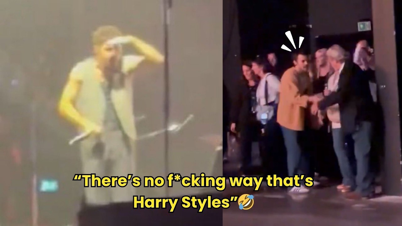 Harry Styles dancing, whistling at Niall’s concert! While Niall look ...