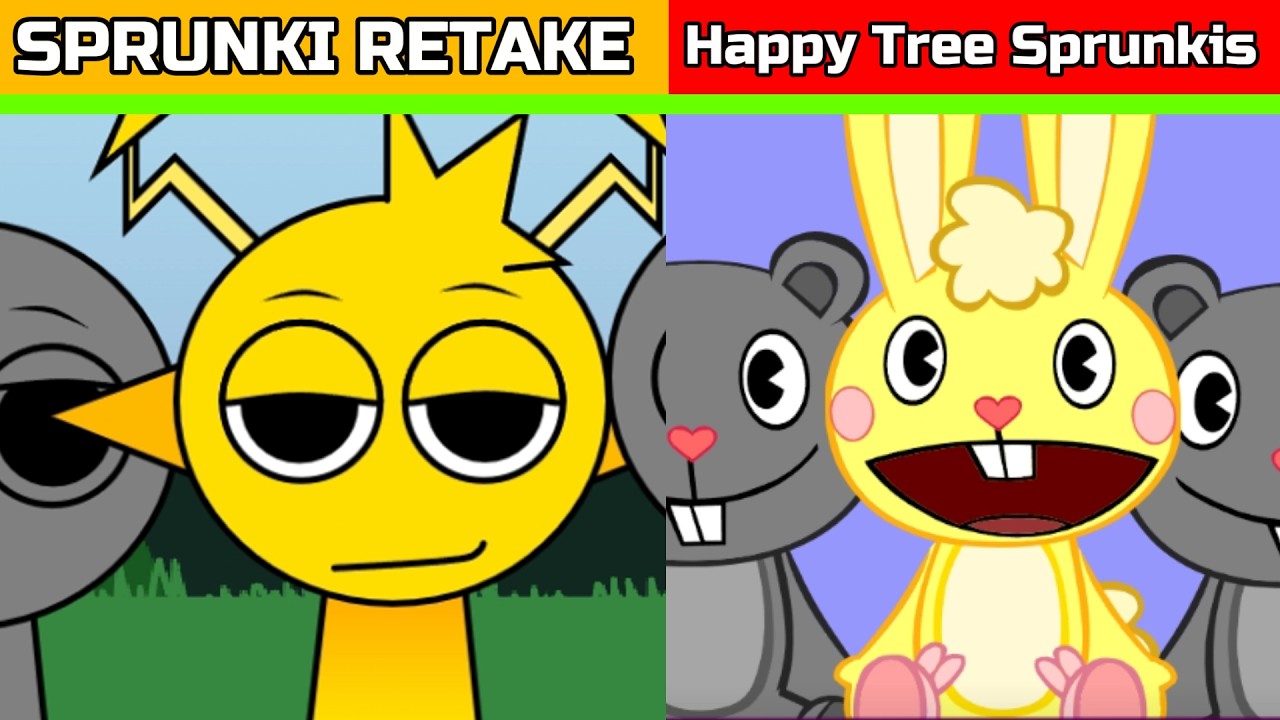NEW! HAPPY TREE SPRUNKIS +SCARRY BONUS - YouTube