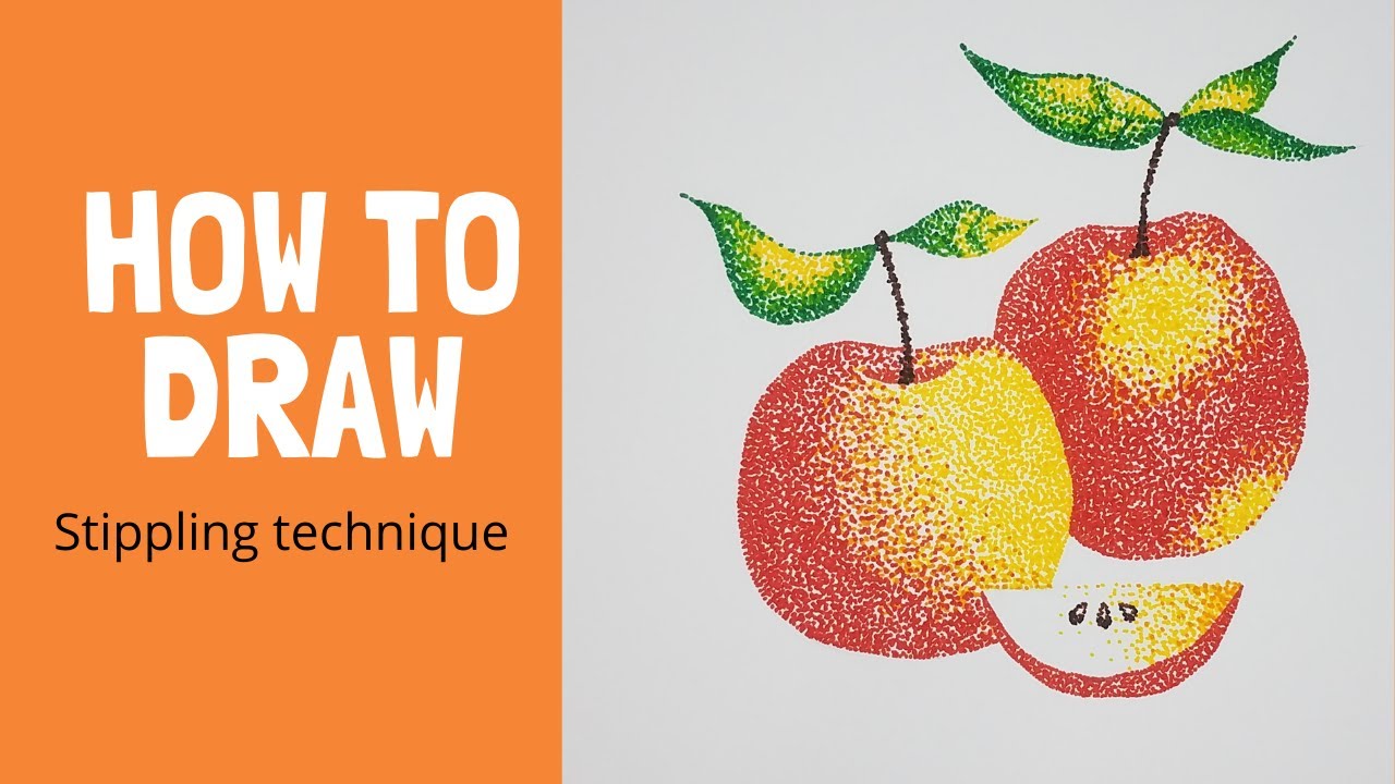 how to draw (stippling technique) - YouTube