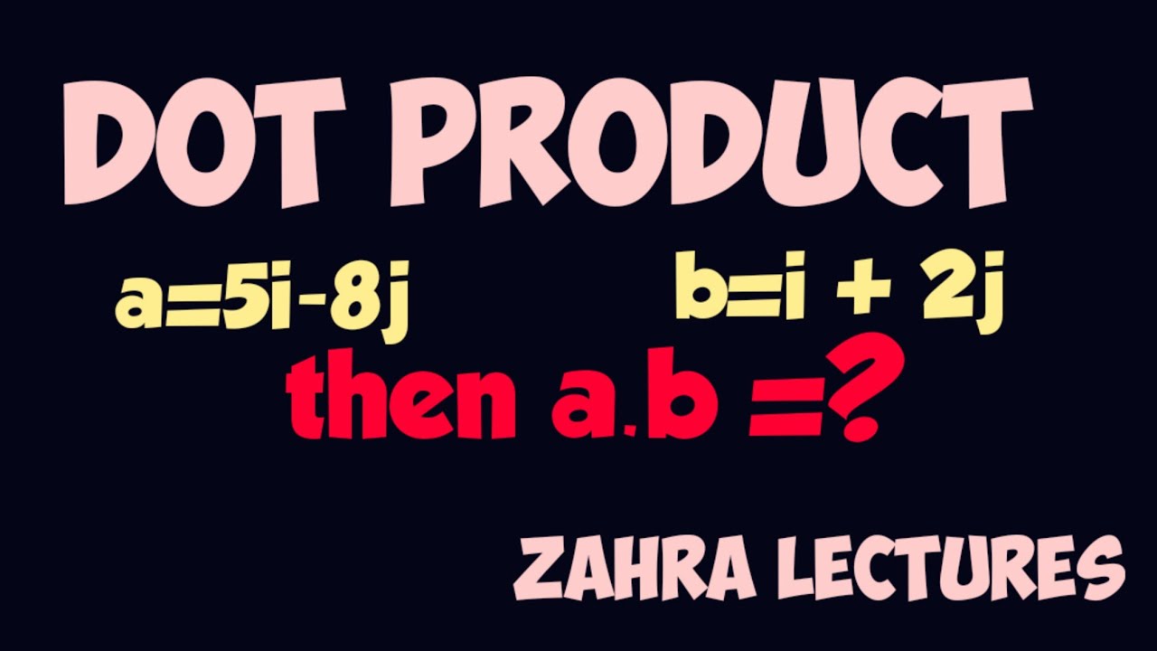 Dot Product of two vectors|Properties of dot product|Examples| Maths ...