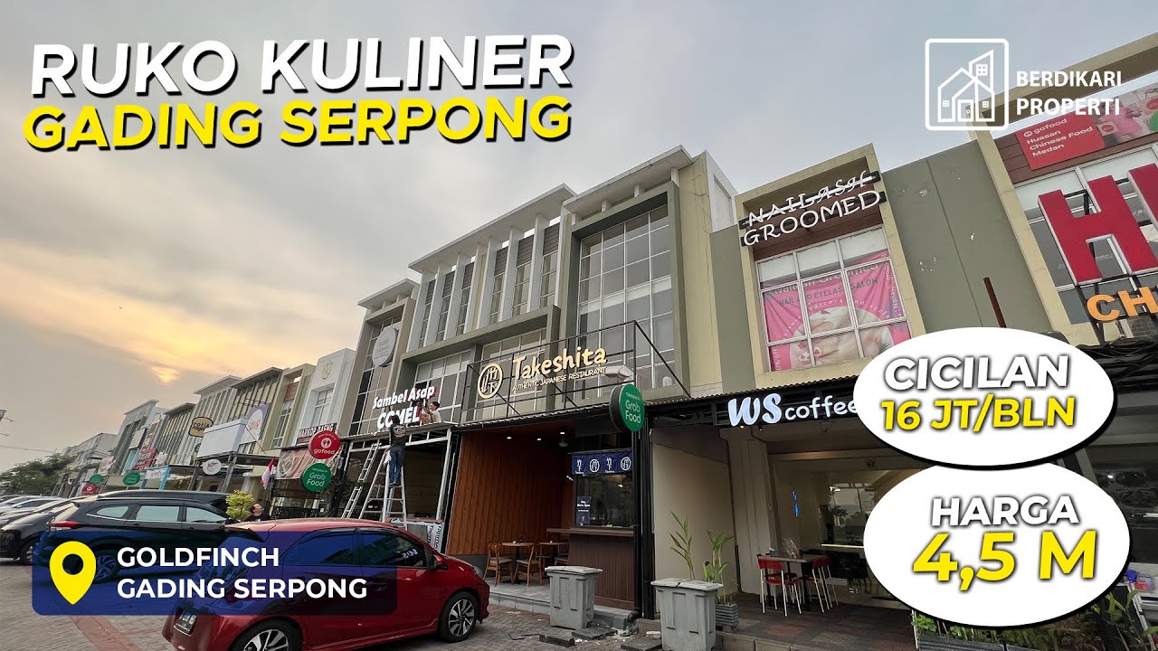 RUKO PUSAT KULINER GADING SERPONG | 5 MENIT KE QIBG CICILAN 16 JUTA/Bln ...