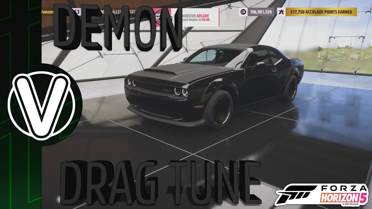Forza Horizon 5 | DODGE CHALLENGER DEMON Drag Build And Tune *SLEEPER ...