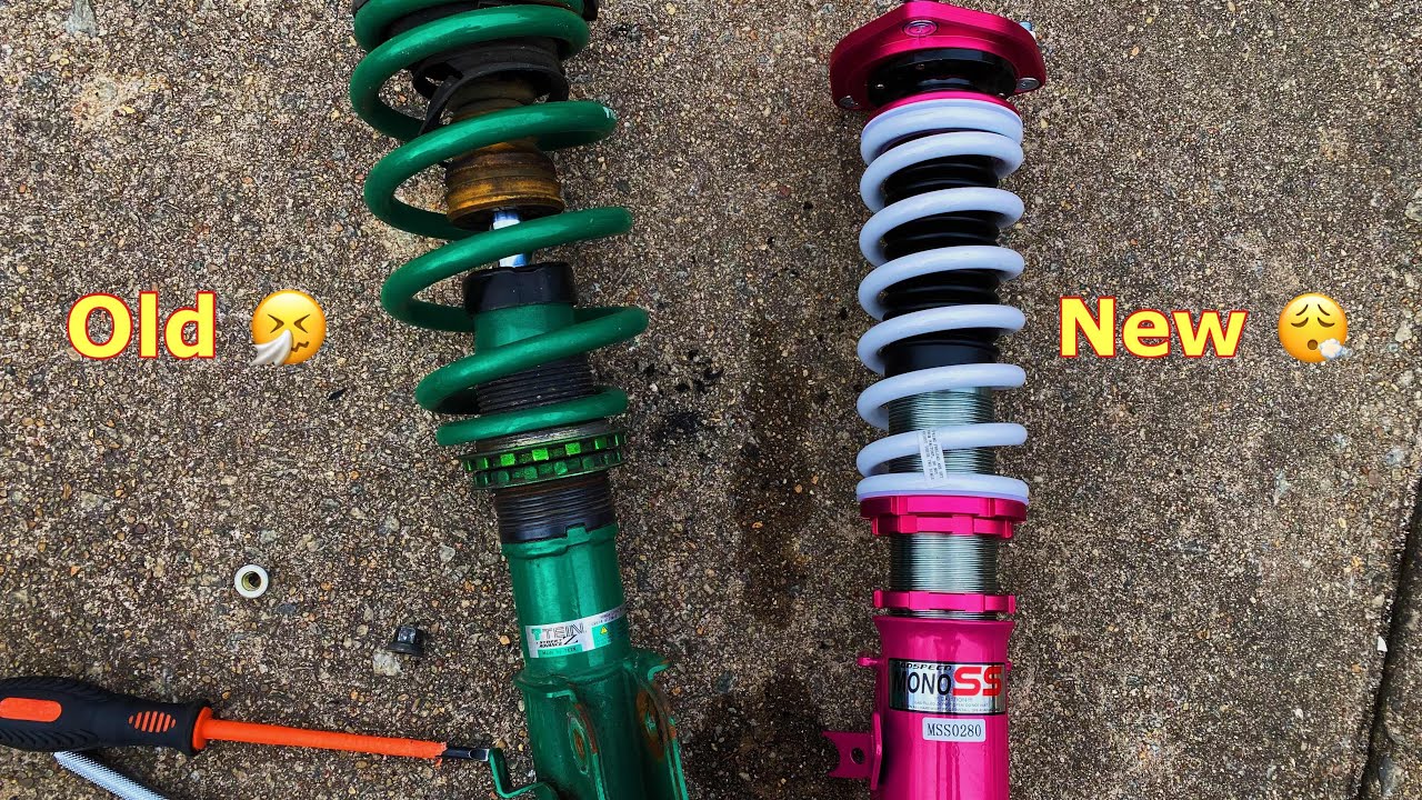 8th gen civic coilover install - YouTube