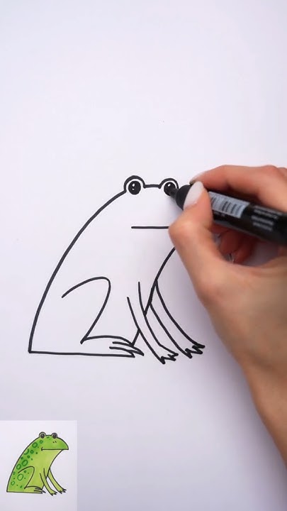 How to Draw a Cartoon Frog Step by Step | Frog Drawing from the Number ...