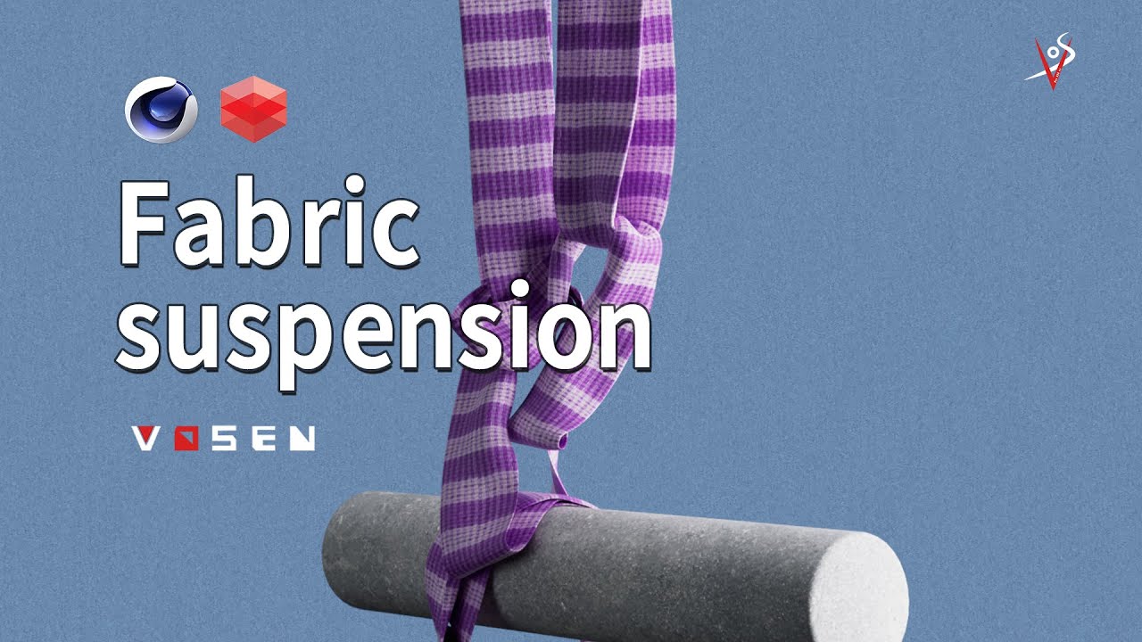 Fabric suspension in cinema 4d - YouTube