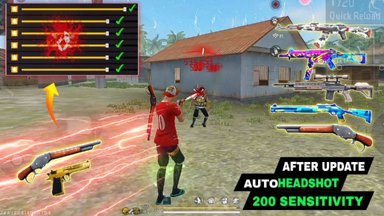Free Fire Headshot Setting 2024 ⚡ Best Sensitivity Settings ⚙️ ...