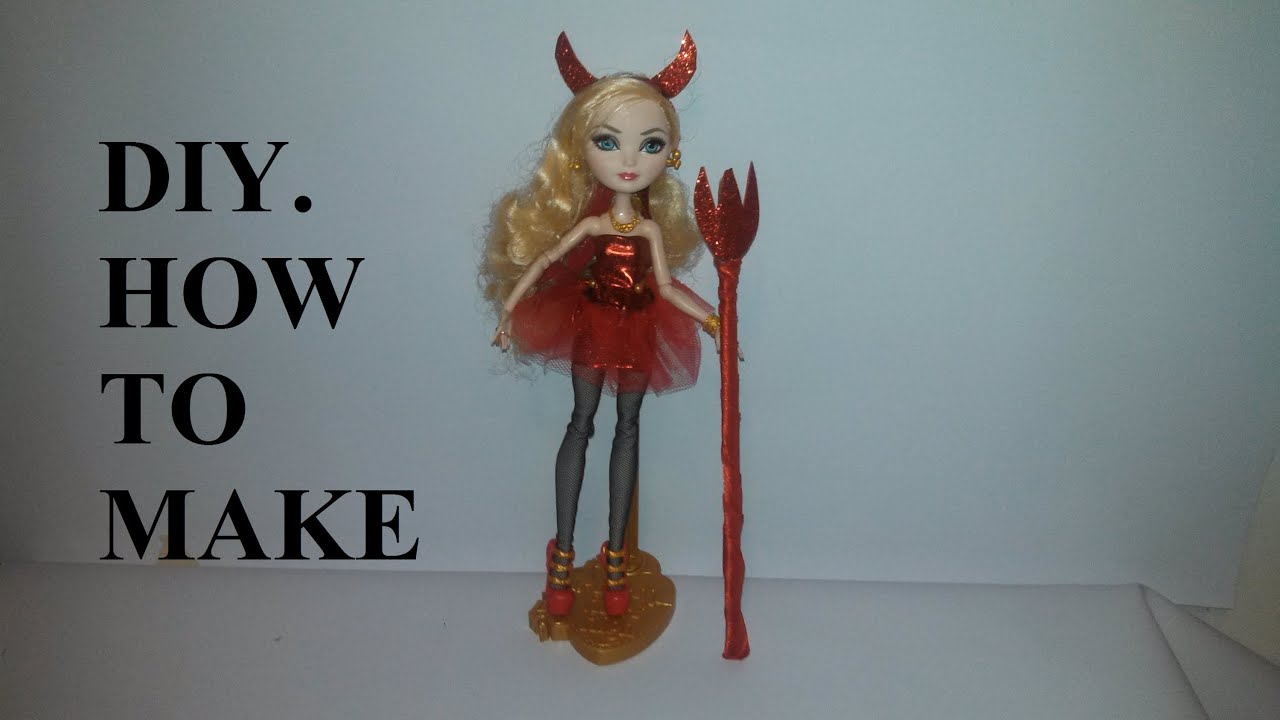 HOW TO MAKE DEVIL COSTUME FOR DOLLS - YouTube