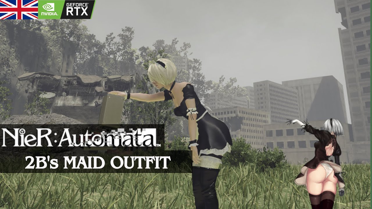 2B's Maid Uniform -- Nier: Automata PC MOD #nierautomata #maid #nier - YouTube