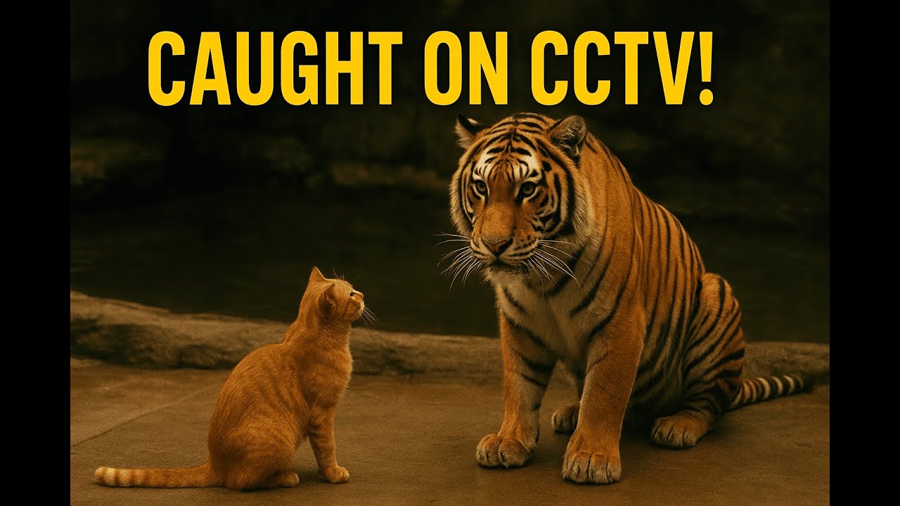 Orange Cat Sneaks Into Tiger Enclosure – Caught on CCTV! - YouTube