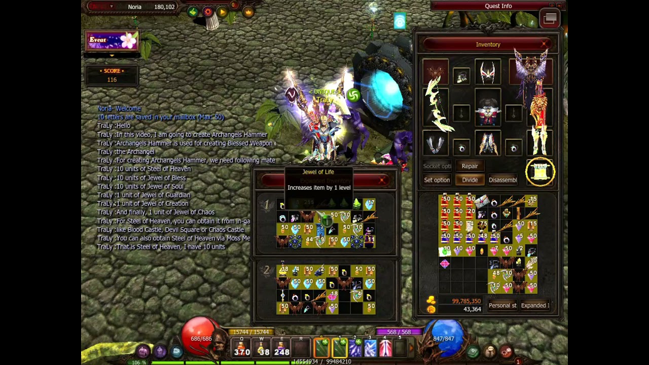 Creating Archangel's Hammer - Mu Online - YouTube