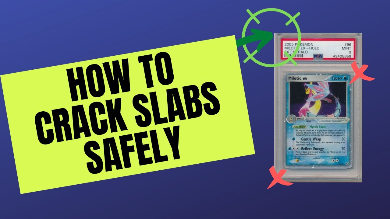 How To Crack Open a Graded Trading Card Slab - YouTube