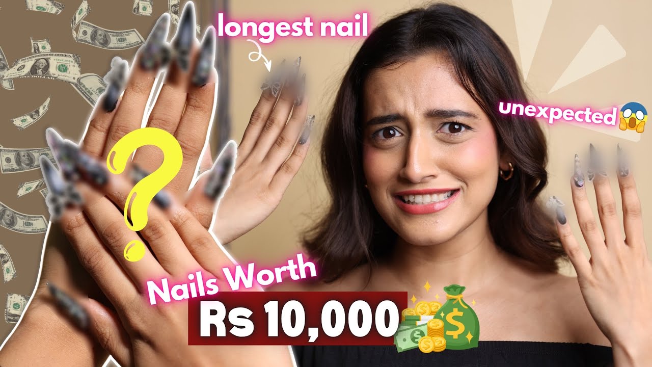 *TRIED* the MOST EXPENSIVE Nails worth ₹10,000 | Aashi Adani - YouTube