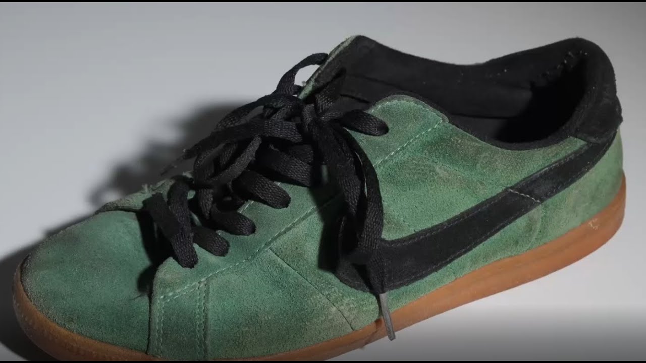 How to Clean Sneakers: NIKE SB Air Classic SB suede sneakers [ASMR ...