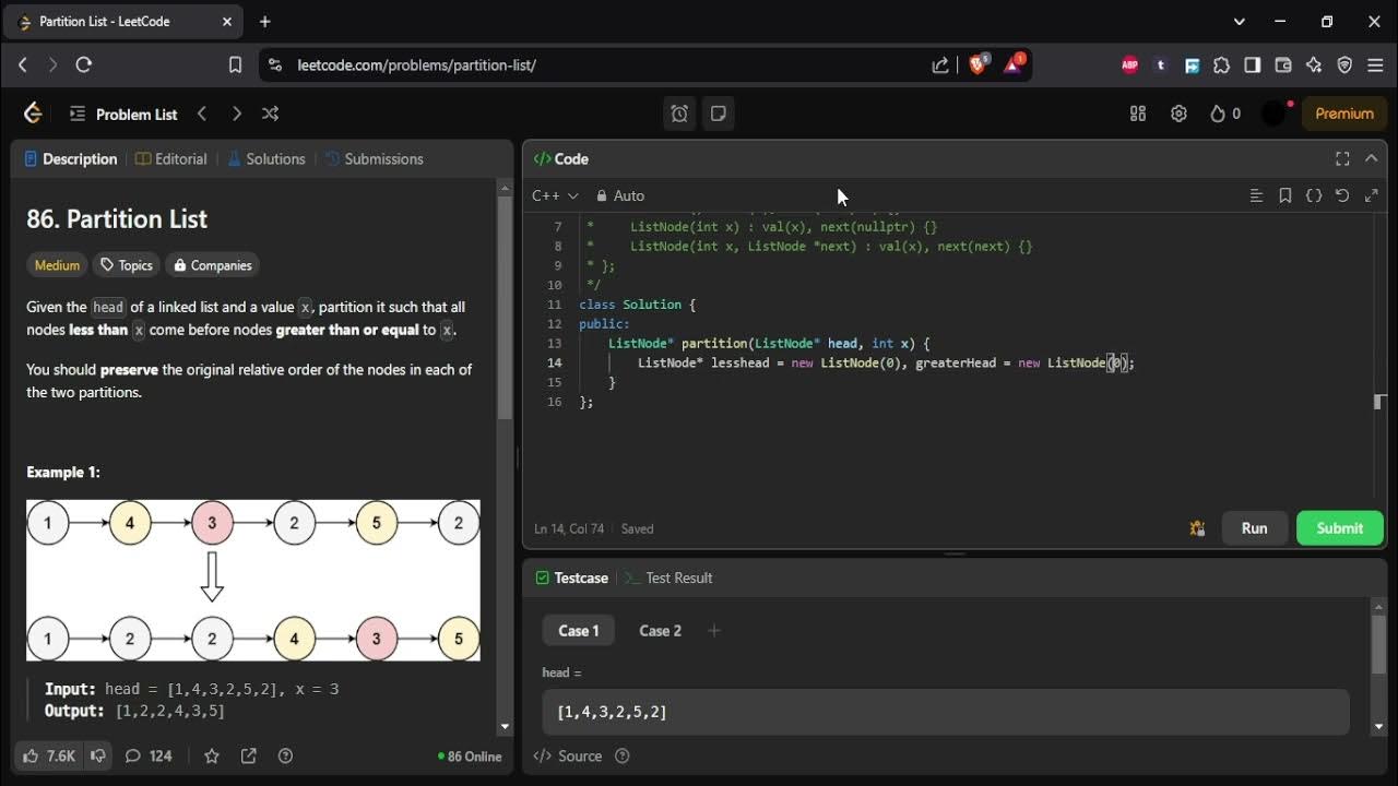 برمجهleetcode-86 - YouTube