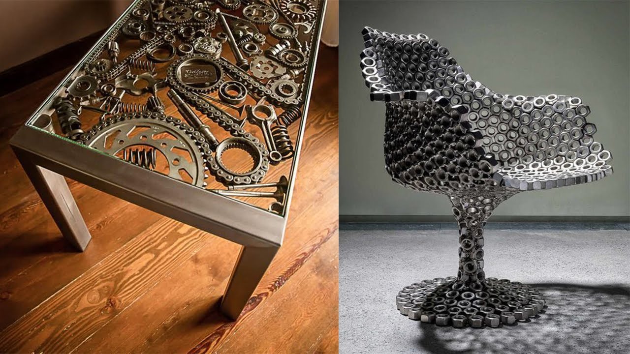Ideas || Arte en metal MESAS, SILLAS arte con chatarra, escultura ...